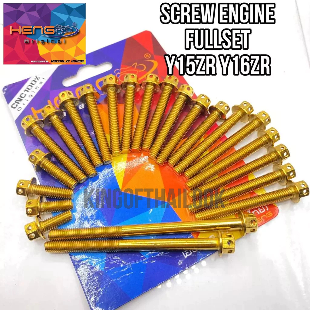 🔥SET SKRU KULIT ENJIN CNC YAMAHA Y15ZR Y16ZR ORIGINAL HENG🔥 | Shopee ...