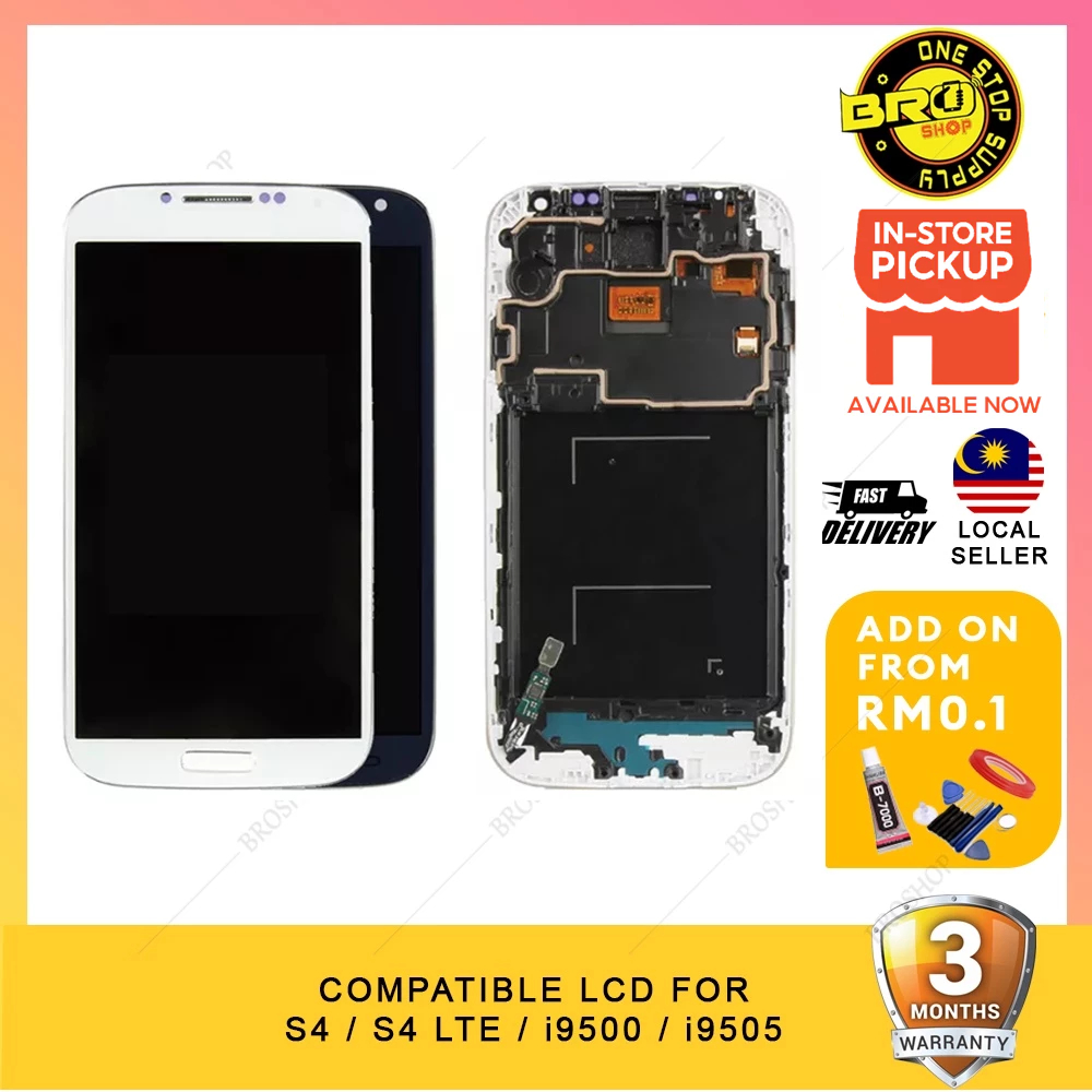BROSHOP Compatible Lcd For SAM S4 / i9500 Touch Screen Digitizer Skrin ...