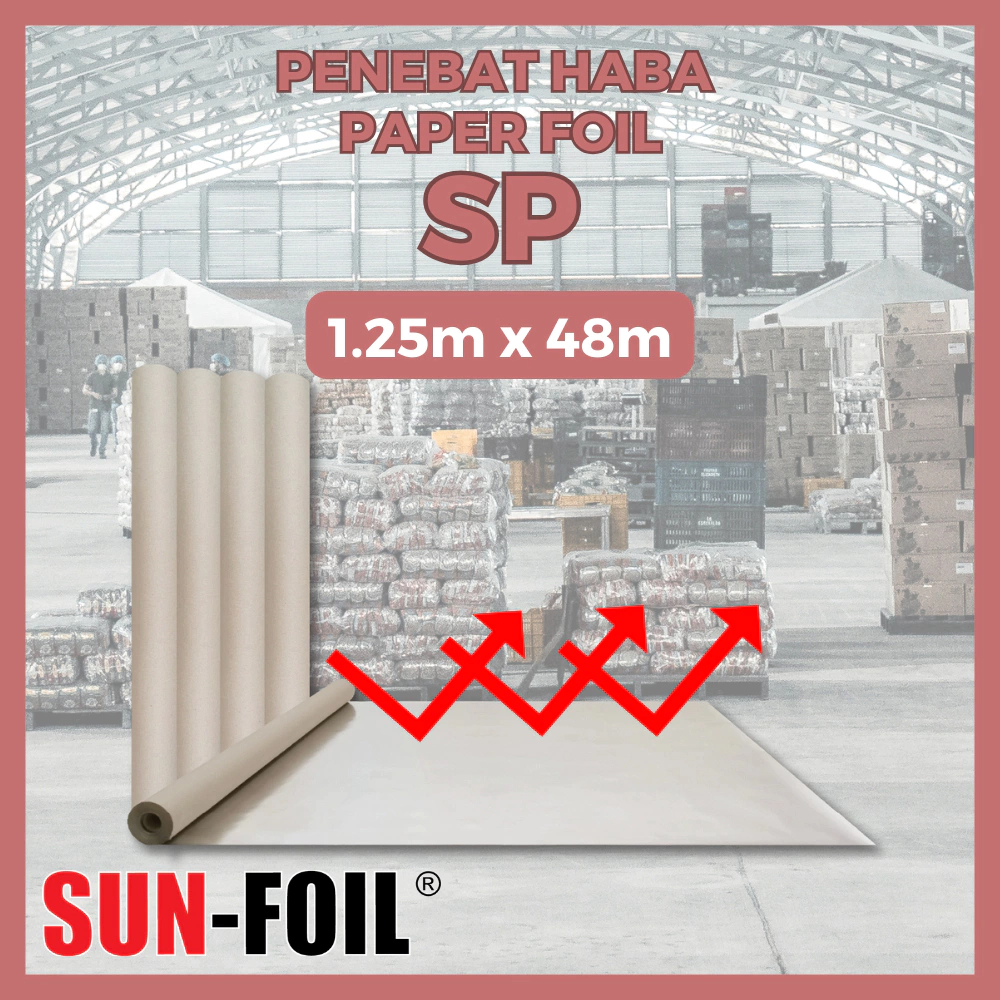 SUNFOIL SP (1.25m x 48m) Paper Foil Series Aluminium Foil Heat ...