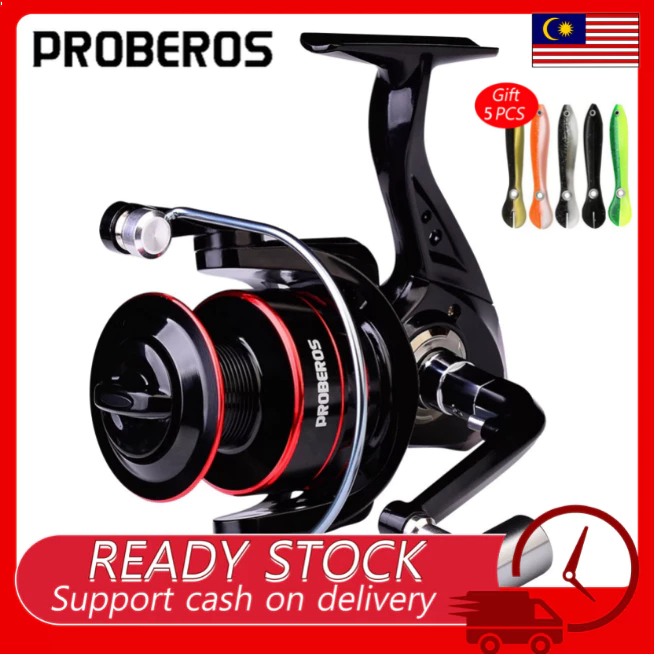 PROBEROS Spinning Reel Fishing Reel Mesin Pancing Full Metal Spool ...