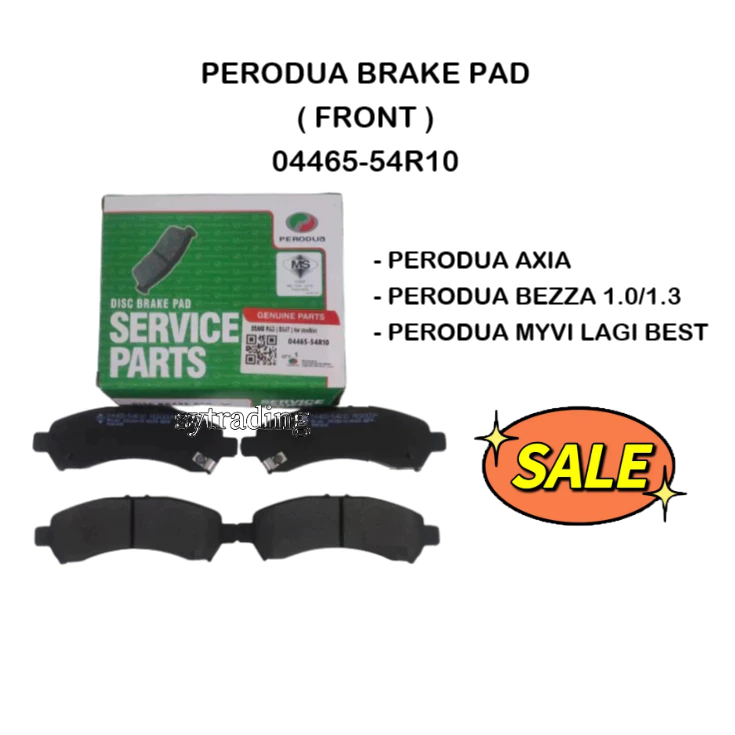 04465-54R10 Perodua Front Brake Pad Perodua Axia Bezza 1.0 Bezza 1.3 ...