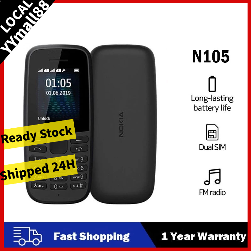 COD Mobile Phone Nokia 105 Telefon Bimbit Murah Dual Sim 100% Original ...