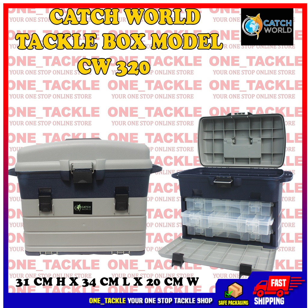 Catch World Tackle Box CW-320 & CW-330/Tool boxes/ Kotak Pancing ...