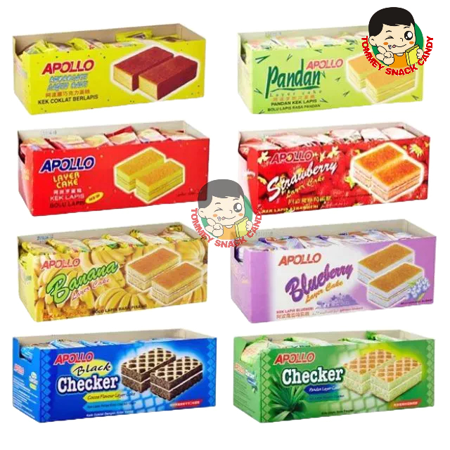 Apollo Layer Cake 24pcs Chocolate Pandan Strawberry Banana Blueberry ...