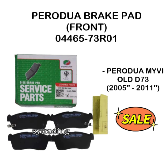 04465-73R01 Perodua Front Brake Pad Perodua Myvi Old D73 2005'' - 2011 ...