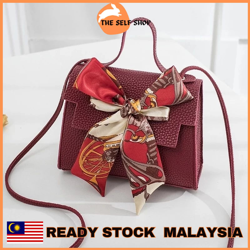 Sling Bag Shoulder Bag Woman Bag Bag woth ribbon Beg Fashion korea ...