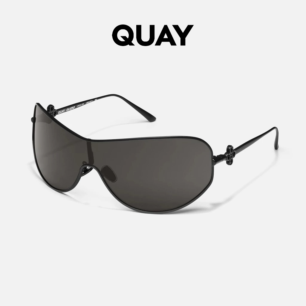 QUAY x GUIZIO Balance Sunglasses - Matte Black/Smoke | Shopee Malaysia