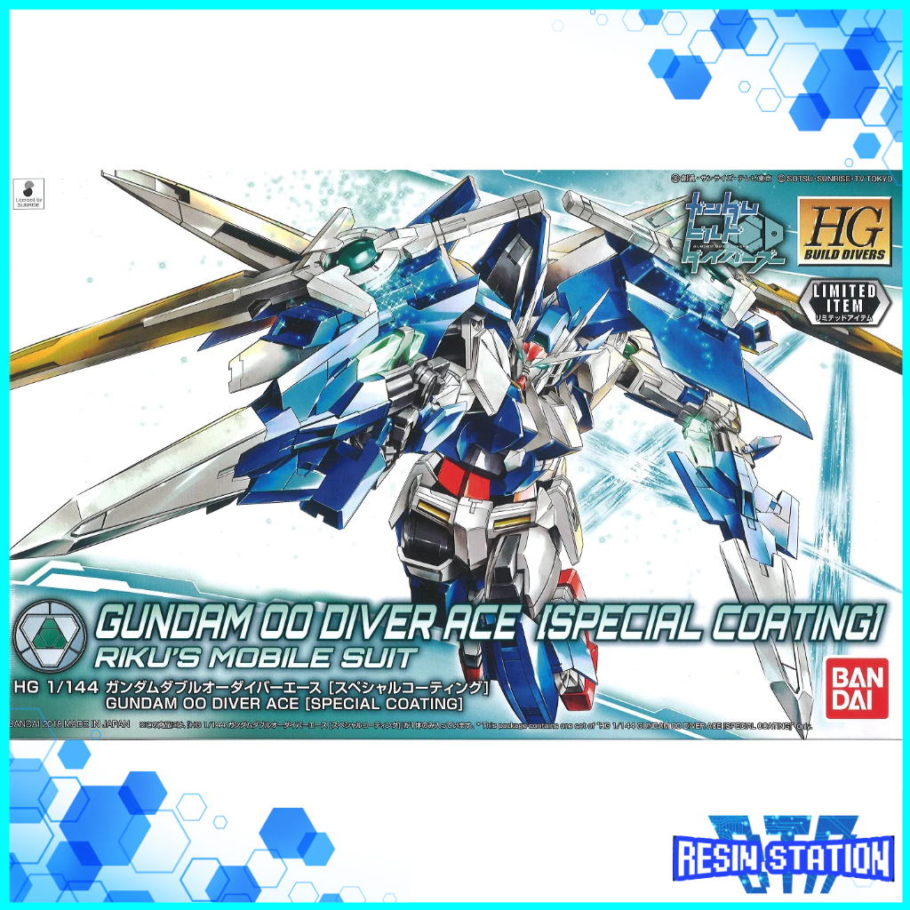 HG HGBD Gundam 00 DIVER ACE OO SPECIAL COATING METALLIC 1/144 BANDAI LIMITED GUNPLA MODEL KITS ...