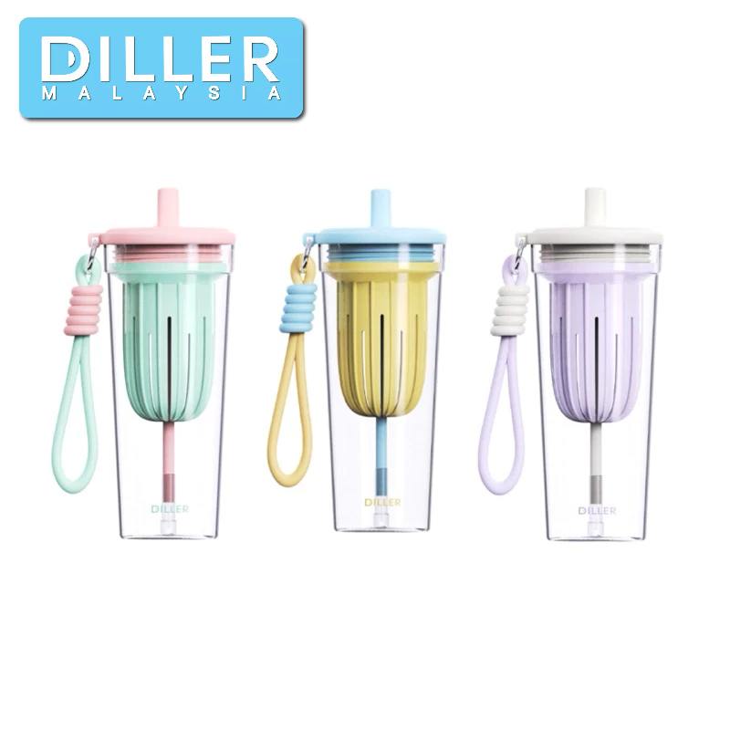 Diller Spring Macaroon Color Tritan Water Juice Bottle with tea filter ...