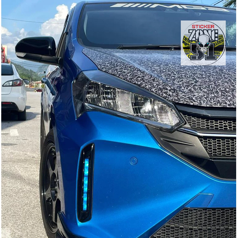 Perodua Myvi Eco Neon Daylight Sticker [ One Pair ] 10 Colors Selection ...