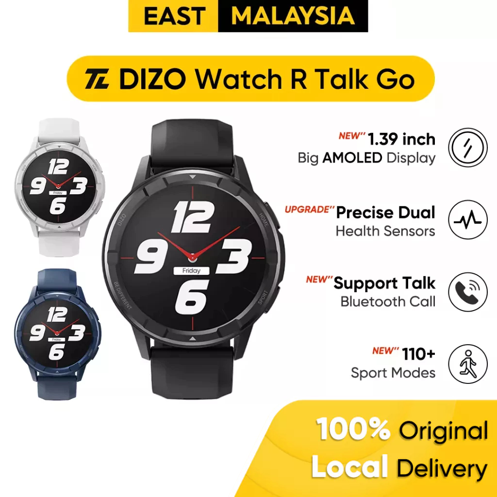 realme Techlife DIZO Watch Pro / R Talk Go Smart Watch 1.75‘’ High-Resolution Full Touch Screen ...