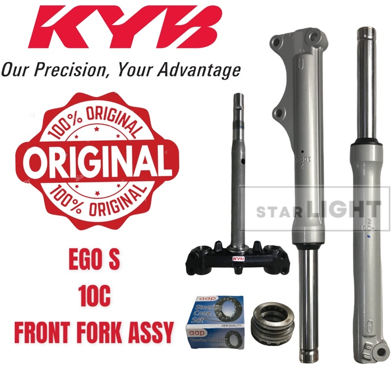 YAMAHA EGO S (10C) EGOS 100% ORIGINAL KYB FRONT FORK ASSY / DAMPER FORK T UNDER BRACKET AAP ...