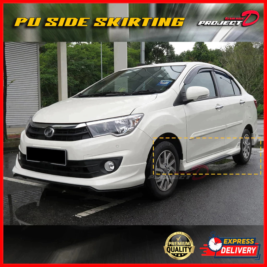 💥Ready Stock💥 Perodua Bezza **2016~2020** G.U Design PU Side Skirting ...