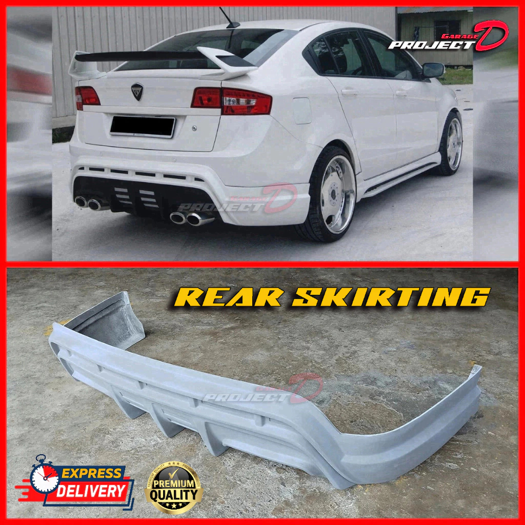 💥Ready Stock💥 Proton Preve **Black Bison** Rear Skirt Only ( WITHOUT ...