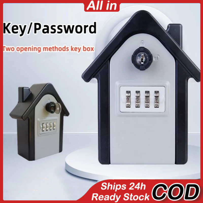 🍃Ready Stock🍃4 Digit Combination Code Key two Way Unlock Wall Mount ...