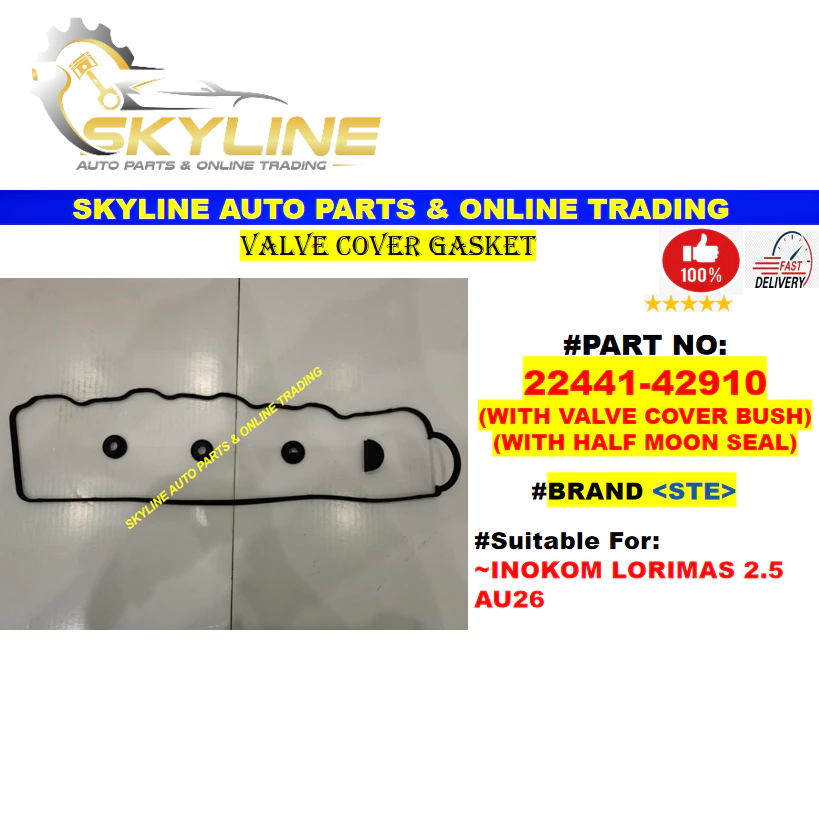 22441-42910 Valve Cover Gasket (With Half Moon Seal & Valve Cover Bush ...