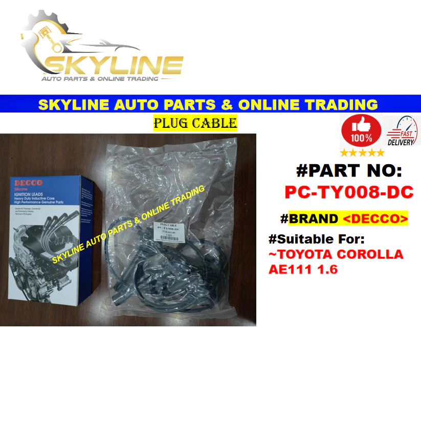 Plug Cable / Plug Wire *Brand DECCO* Toyota Corolla AE111 1.6 | Shopee ...