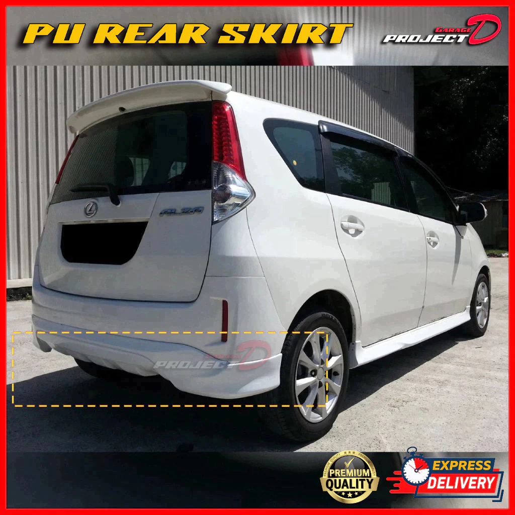 💥READY STOCK💥Perodua Alza **2014~2018** SE 2 PU Rear Skirt ( Without ...