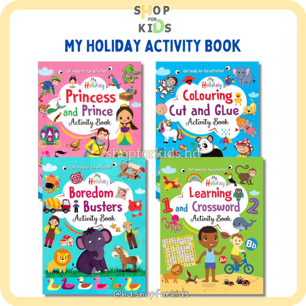 MY HOLIDAY ACTIVITY BOOK | Buku Aktiviti Boredom Buster Colouring Cut ...