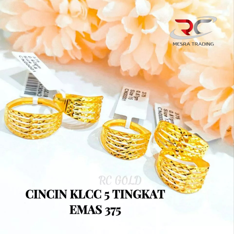 CINCIN KLCC 5 TINGKAT EMAS TULEN 375 CN KLCC KIKIR EMAS 375 SIMPLE ...