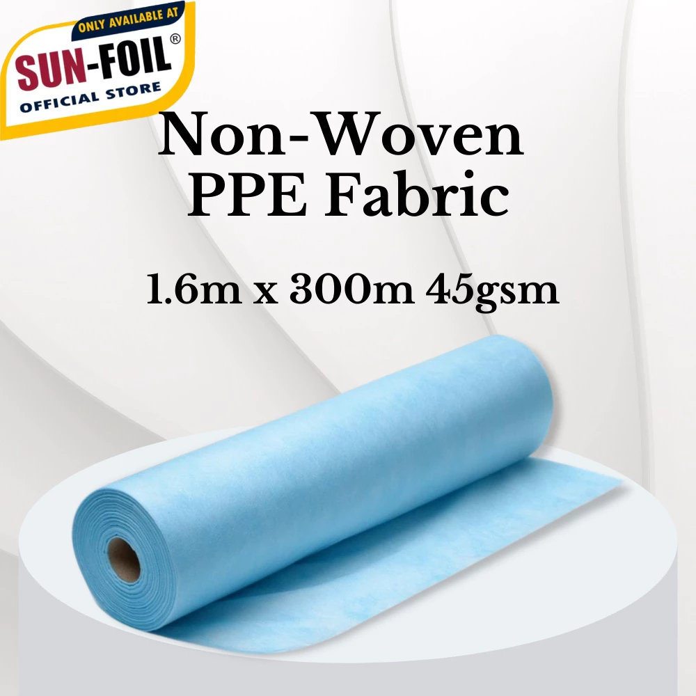 [Ready Stock] Non-Woven Fabric PPE 1.6m x 300m 45gsm Waterproof ...