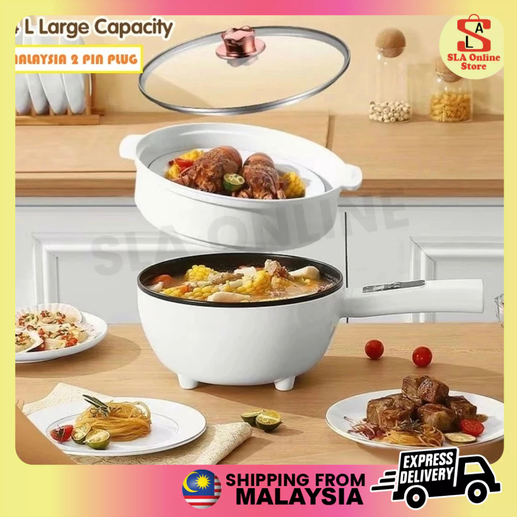 【Ready Stock】1350W Electric Frying Pan Electric Cooker All-In-One Wok ...