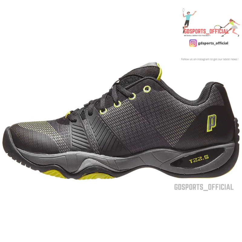 Prince T22.5 Black/Yellow Men's Professional Tennis Shoes(100% Original ...