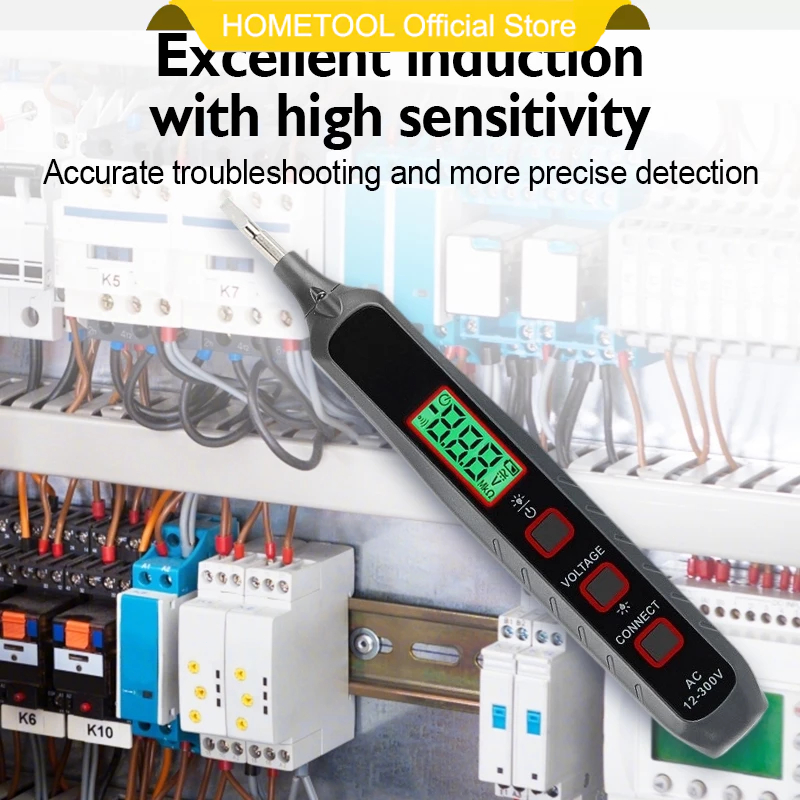 Test Pen Electrical Heavy Duty Voltage Detector Pen 12~300v Ac Digital ...