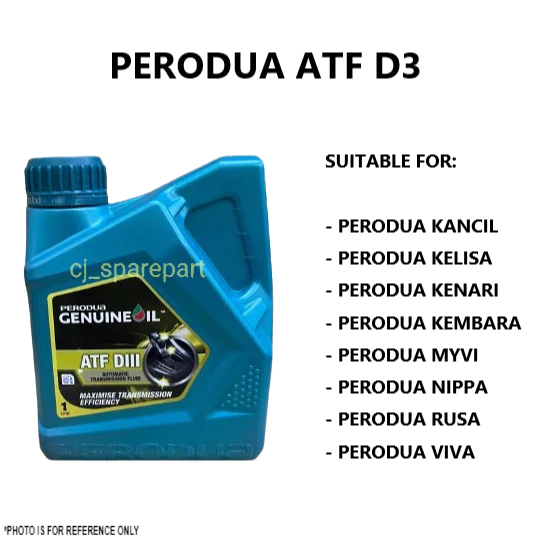 PERODUA AUTO TRANSMISSION FLUID D3 ATF D3III GEAR OIL 1L PERODUA KANCIL ...