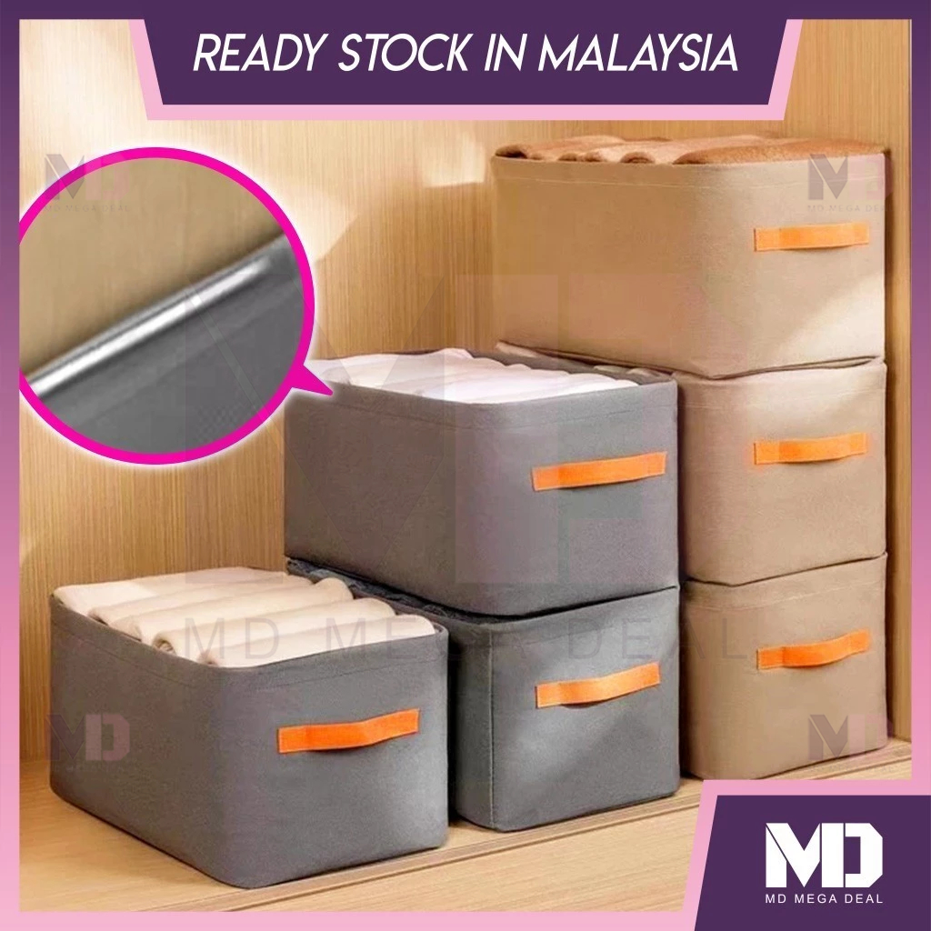 《Mega Deal》Foldable Storage Box Steel Frame Clothes Organizer Box ...