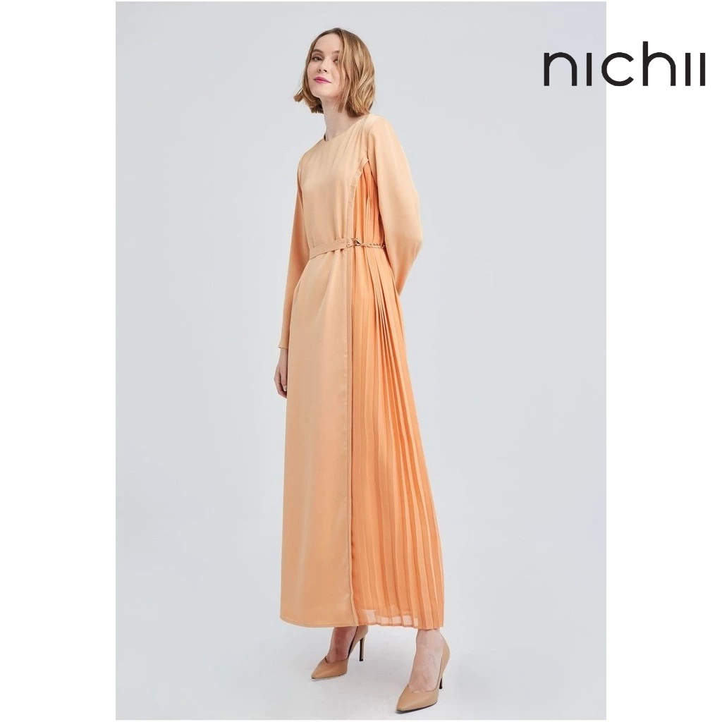 nichii Side Panel Hidden Pleat Maxi Dress (GLA008-2304RY) | Shopee Malaysia