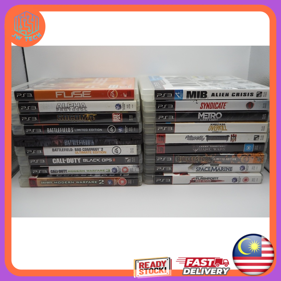 Pre-Owned Original Ps3 Games Battlefield Call Of Duty Metro Fuse Socom ...