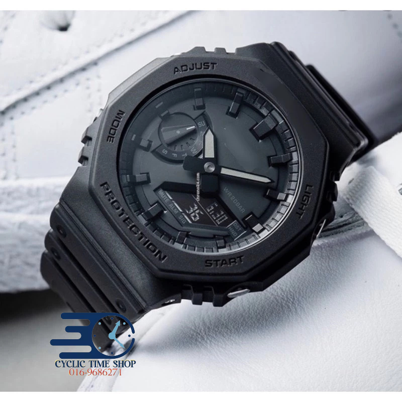 JAM TMJ FULL BLACK GA2100 JAM HITAM TMJ JAM TANGAN LELAKI SPORTS ANALOG ...