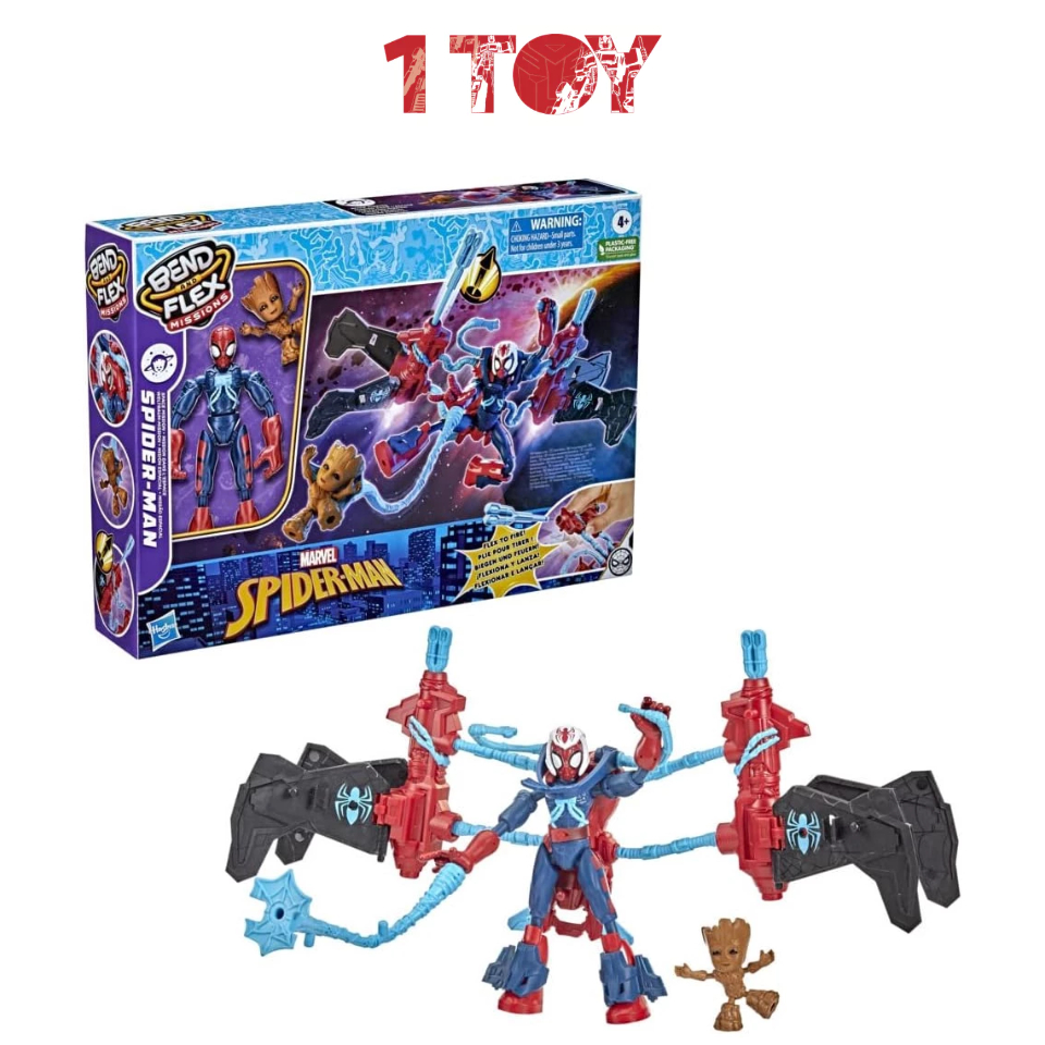Marvel Spider-Man Bend & Flex Spider-Man Space Mission Jet Action ...