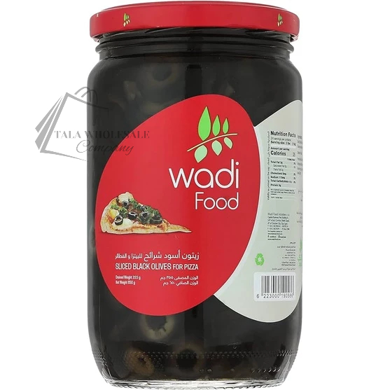 Sliced Black Olives 340 G Original 100% From Egypt by Wadi Food ...