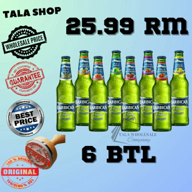 Barbican Drink 6 bottles × 330ml, all flavors | Shopee Malaysia