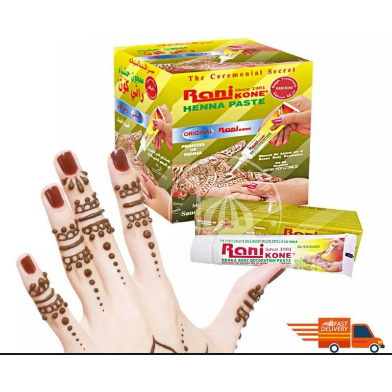 ORIGINAL Rani Kone Henna /Inai Nail Decoration natura/RANI KONE HENNA ...