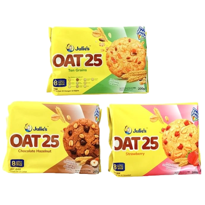 Julie's OAT 25 Chocolate/Strawberry/Ten Grains 8 Pack 200g | Shopee ...