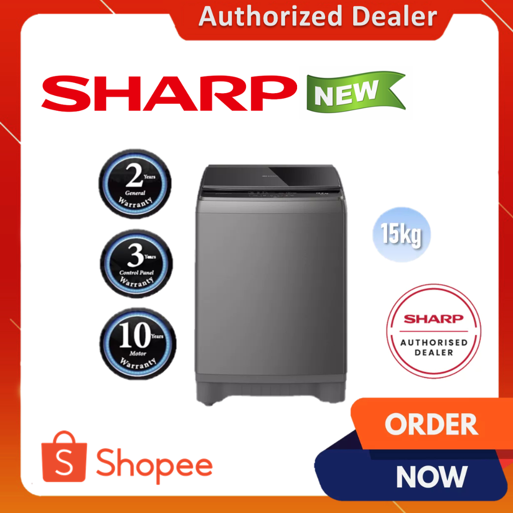 SHARP F/A WASHING MACHINE 7.5KG(ES721) / 8KG(ES818)/ 9KG(ESX958) /10.5kg(ESX1021) / 12.5kg ...