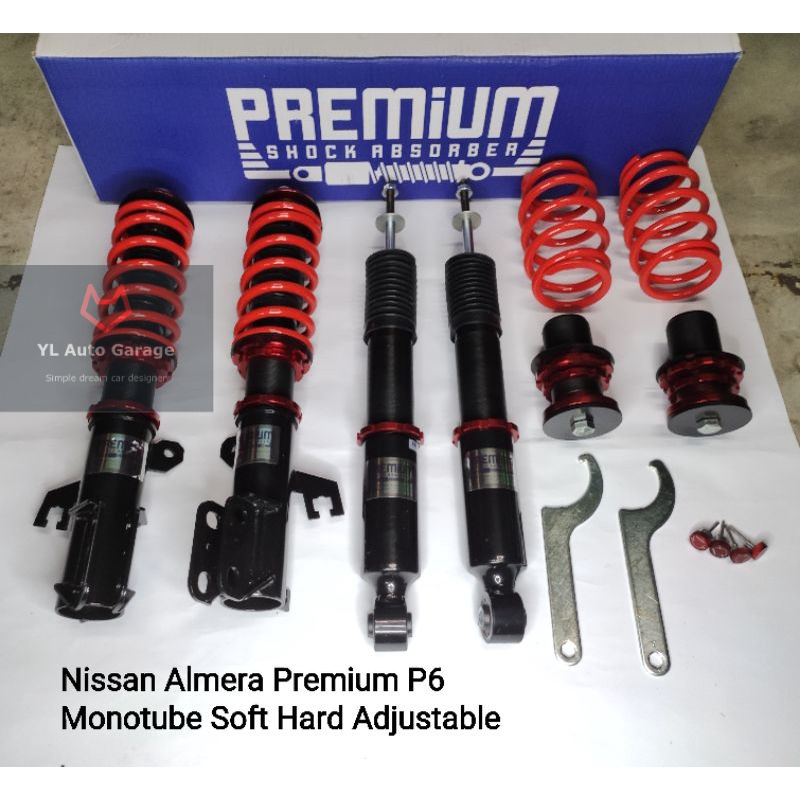 Nissan Almera N17 Premium P6 Monotube Hi Low Soft Hard Adjustable ...