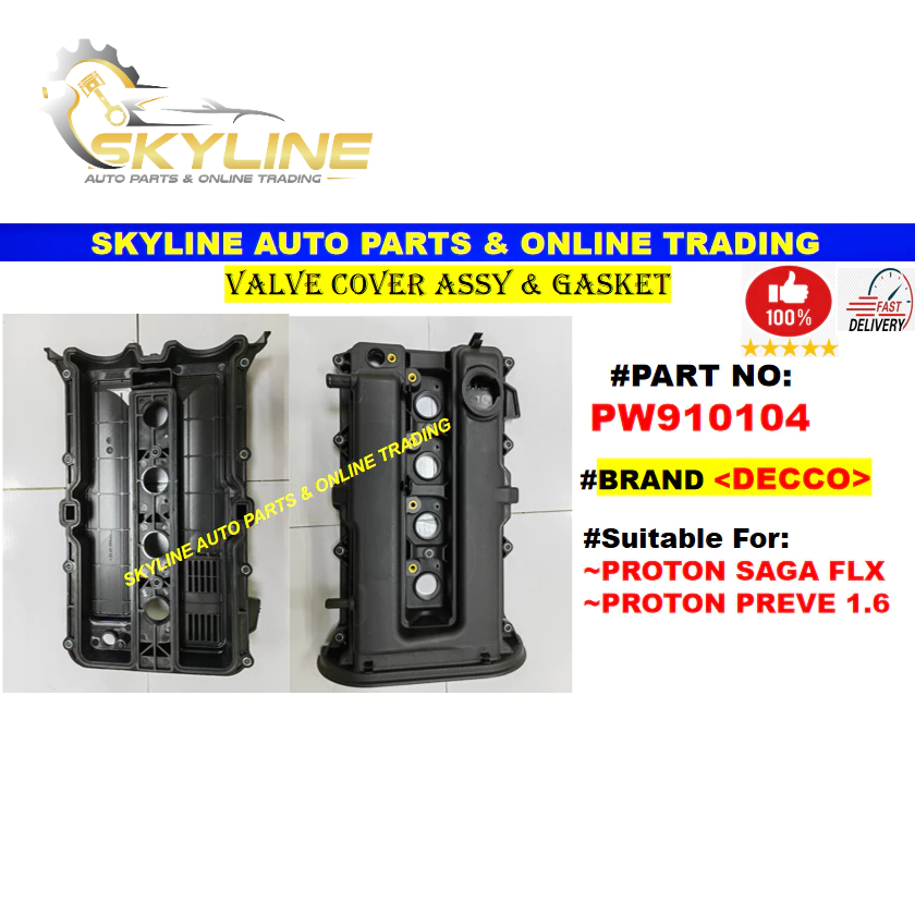 PW910104 Valve Cover Assy Proton Saga FLX / Proton Preve 1.6 (With ...