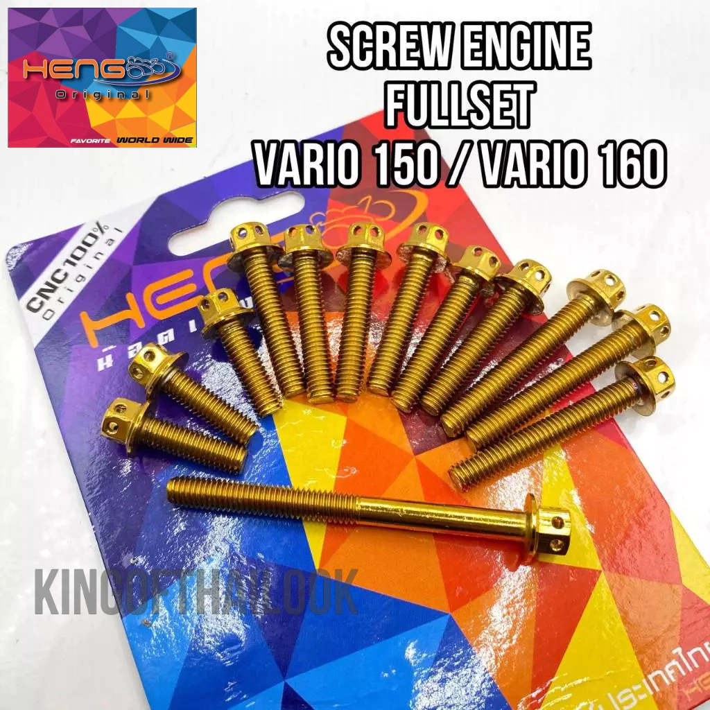 🔥SET SKRU KULIT ENJIN CNC HONDA VARIO 150 / VARIO 160 ORIGINAL HENG🔥 ...