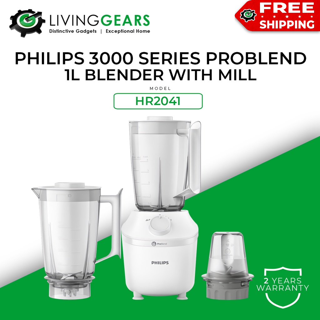 Philips 1.0L Blender Jar with Mill HR2041 / Elba Blender Grinder 1.5L ...