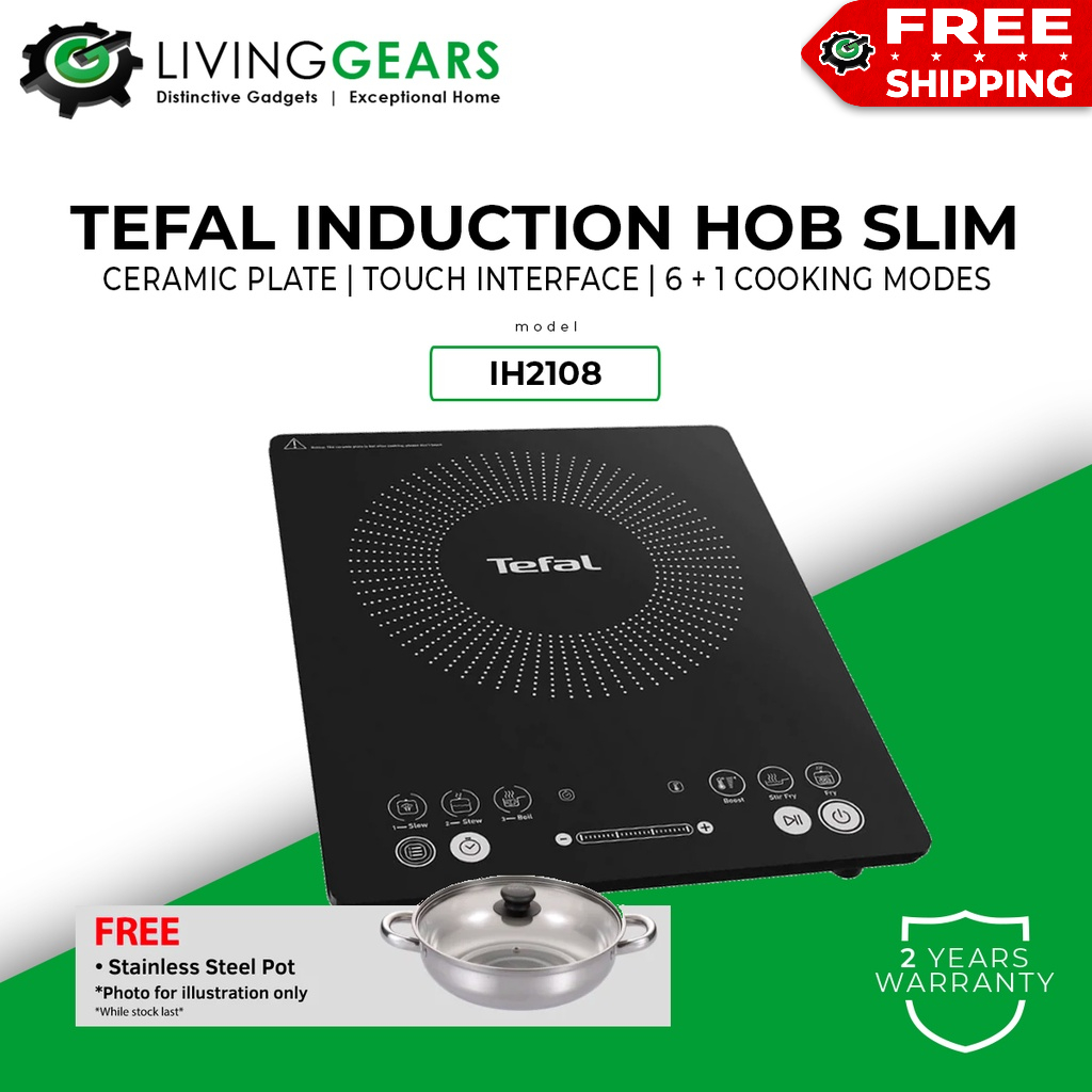 Tefal Touch Interface Slim Induction Cooker Hob Everyday IH2108 [Free ...