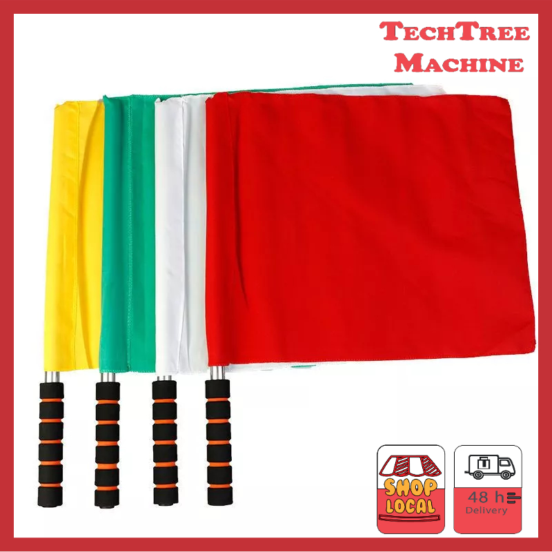small hand flag sportday football green and red flag Traffic flag stop ...