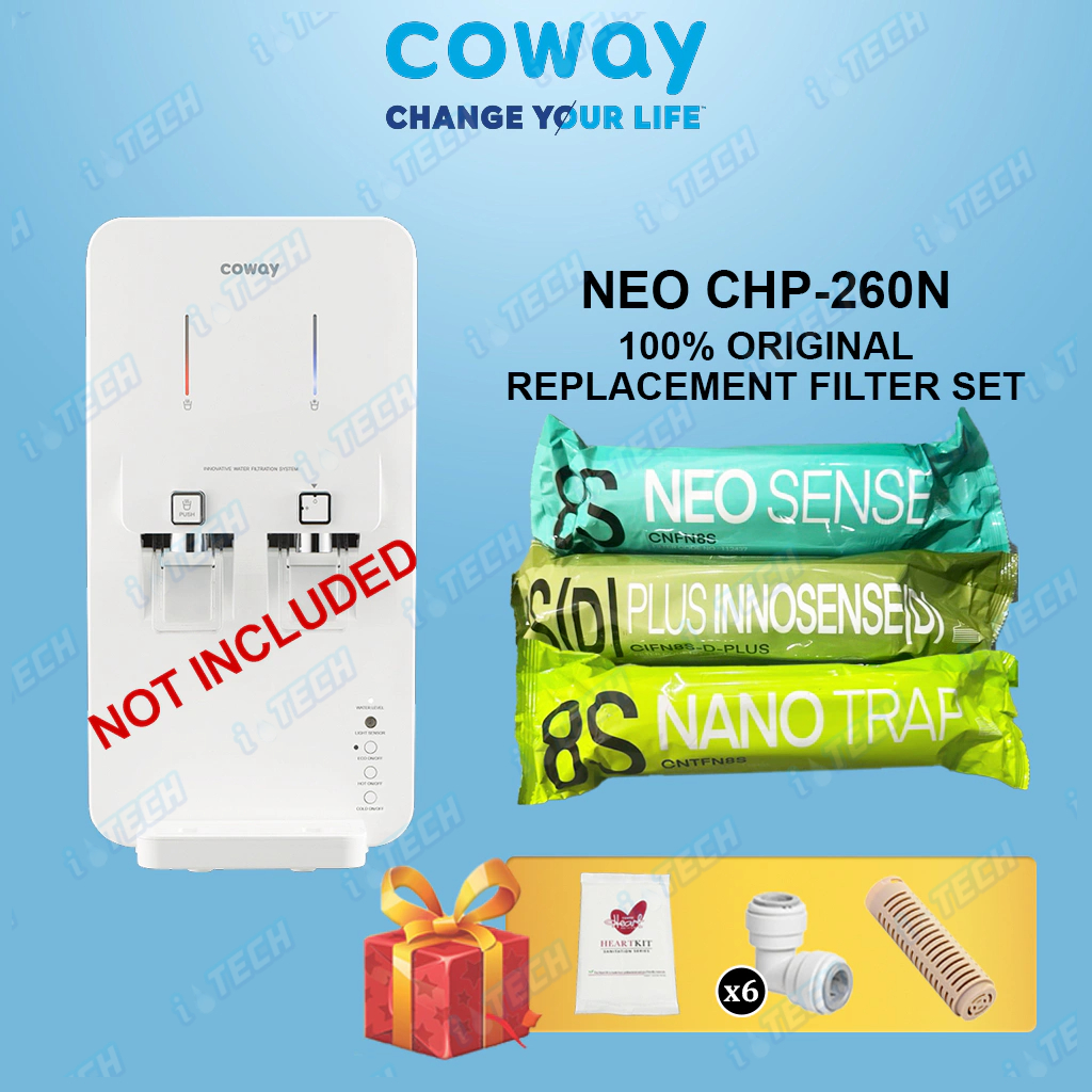 𝐎𝐑𝐈𝐆𝐈𝐍𝐀𝐋 𝐂𝐎𝐖𝐀𝐘 Filter Cartridge Replacement Set 8" COWAY NEO Filter ...