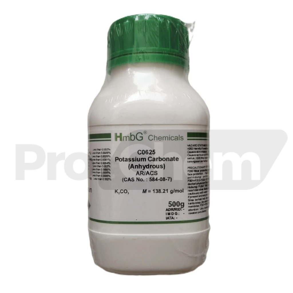 Potassium Carbonate Anhydrous AR, HmbG 500g [CAS No. 584-08-7] | Shopee ...