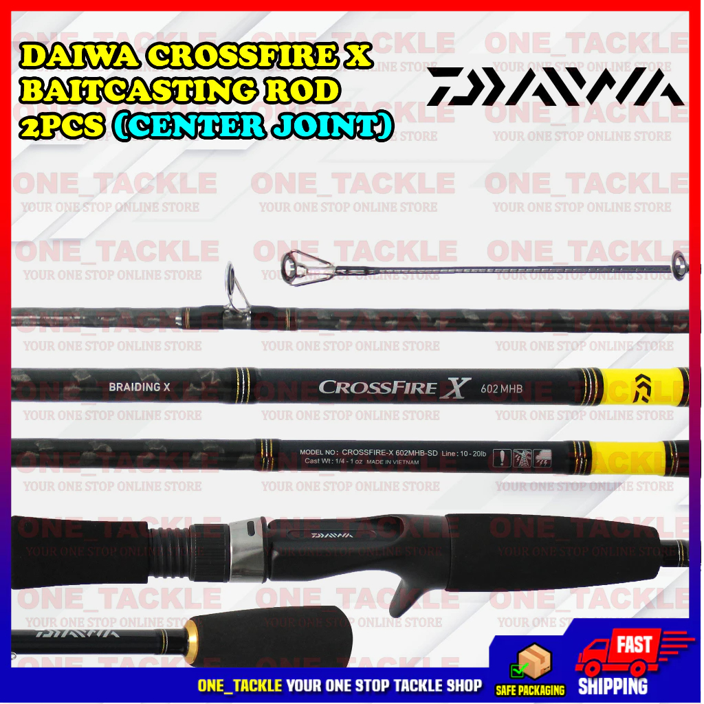 18 ' Daiwa crossfire x spinning baitcasting rod | Shopee Malaysia
