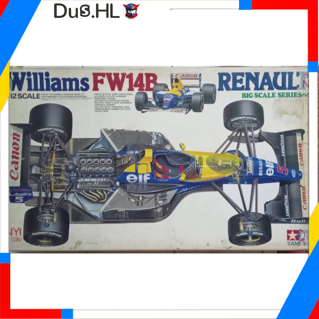 TAMIYA 1/12 Williams FW14B Renault Big Scale Series No.29 Plastic Model ...