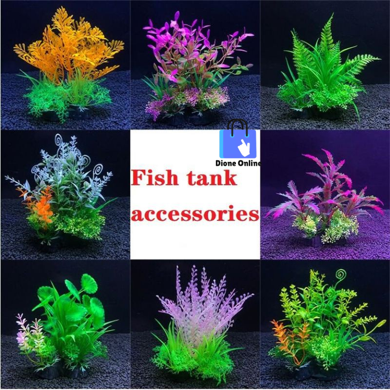 Fish Tank Accessories Artificial Plant Aquarium Decoration Simulated ...